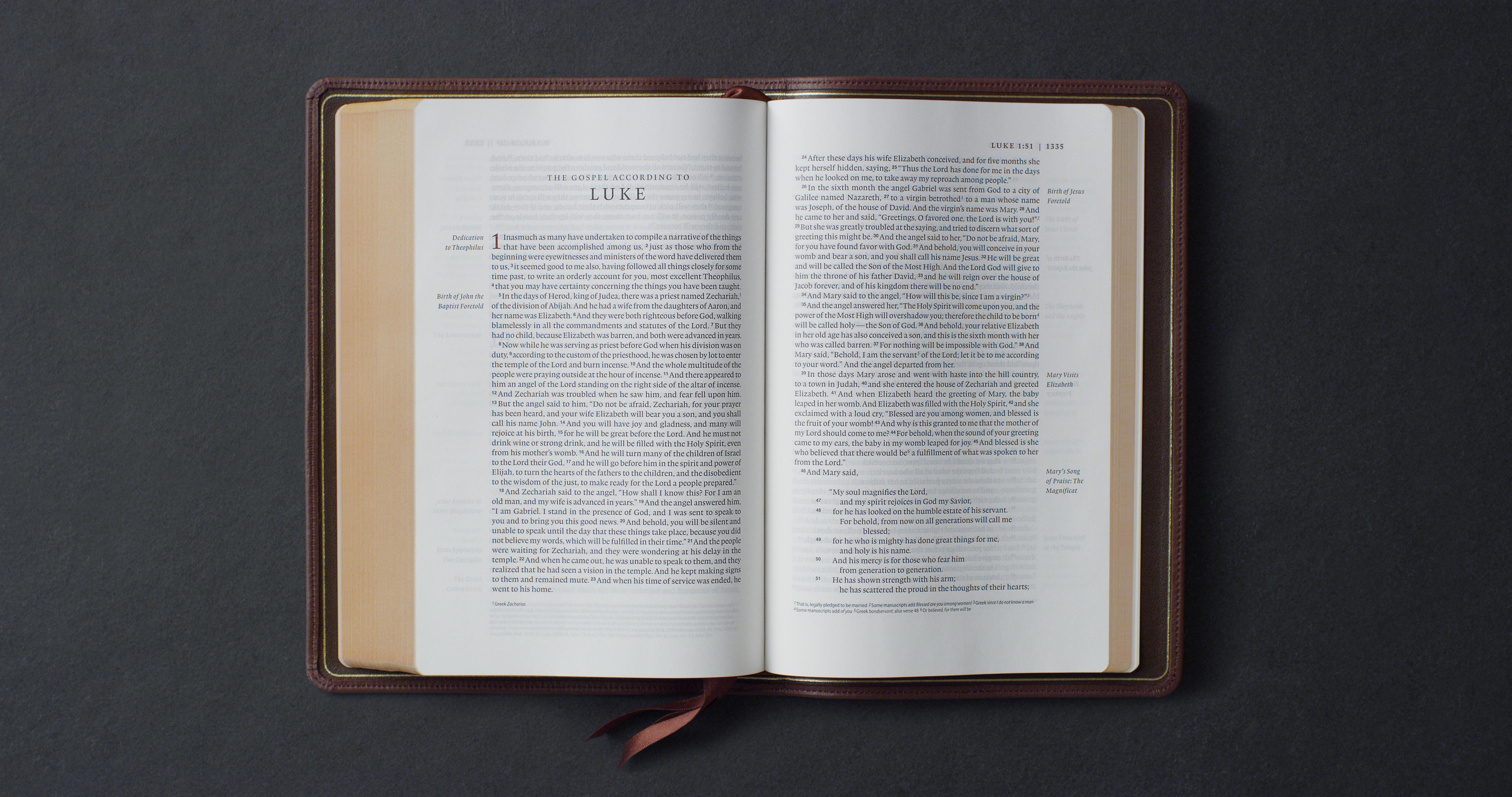 ESV Heirloom Bible, Gloria Dei: Single Column Edition Calfskin, Grenad ...